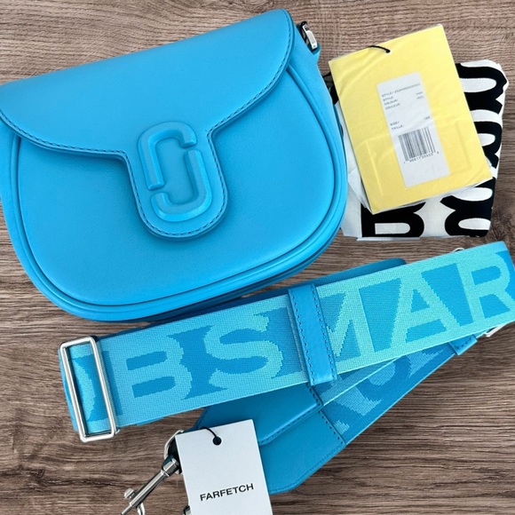 Marc Jacobs | Bags | Marc Jacobs The J Marc Small Saddle Bag Pool Blue ...